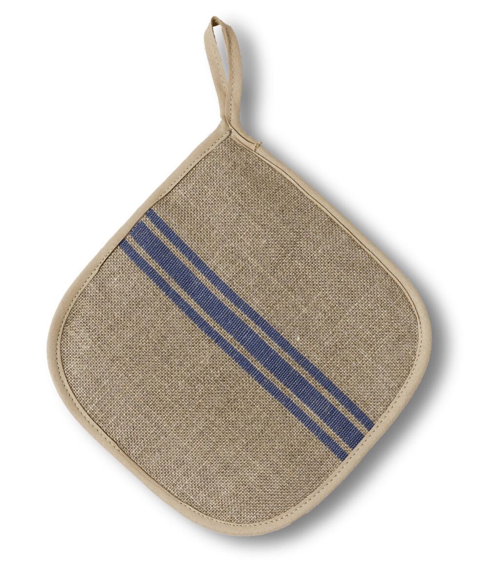 MANIQUE en Lin Monogramme Bleu - Thieffry Frères