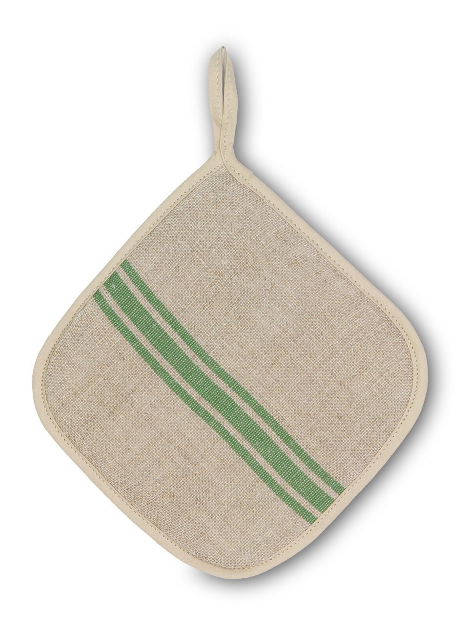 MANIQUE en Lin Monogramme Vert - Thieffry Frères